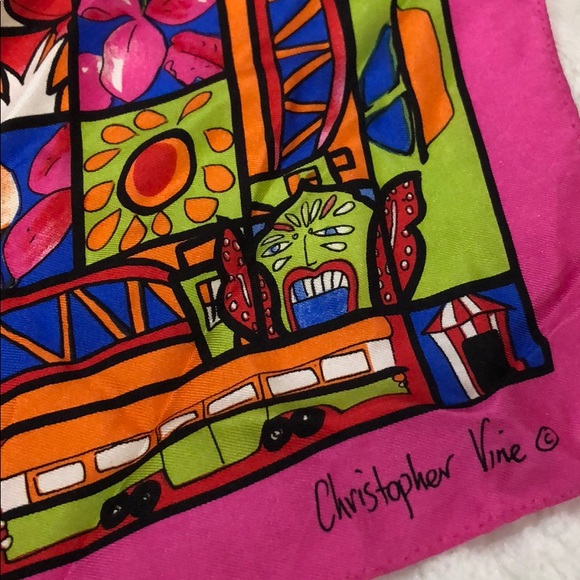 Cristopher Vine | Accessories | Christopher Vine Vintage Square Scarf ...